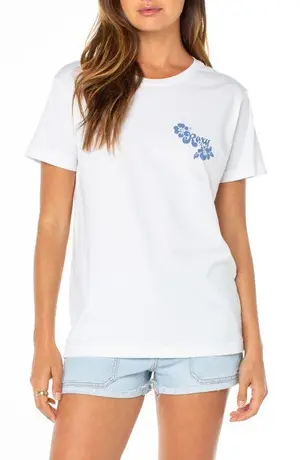 Roxy Hibiscus Graphic T-shirt - Cloud Dancer