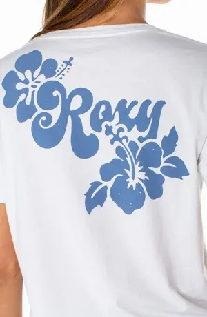 Roxy Hibiscus Graphic T-shirt - Cloud Dancer