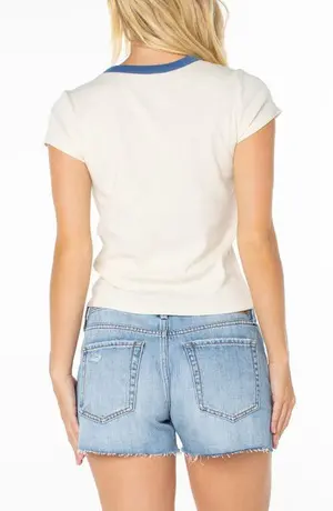 Roxy Hibiscus Swirl 90s Baby Tee - Cloud Dancer