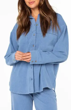 Roxy Dawn Light Button-Up Shirt Blue Horizon