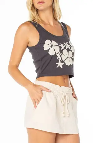 Roxy Hibiscus Print Crop Top