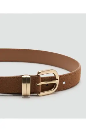 Mango Suede Belt - Brown