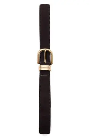 Mango Suede Belt - Chocolate
