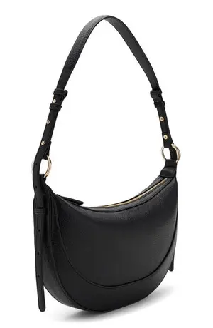 Mango Oval Faux Shoulder Bag - Black