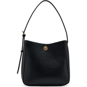 Mango Medium Faux Leather Bucket Bag - Black
