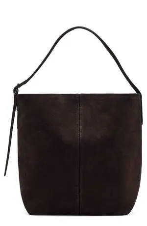 Mango Large Suede Bucket Bag