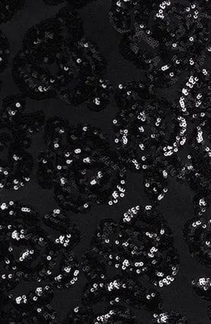 BLONDIE NITES Sequin Rose Lace-up Mermaid Gown