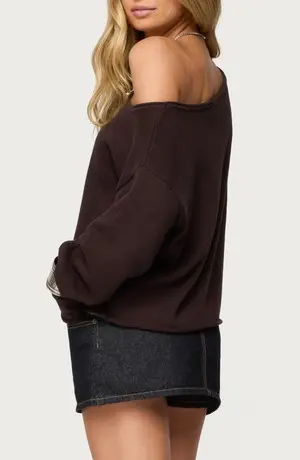 EDIKTED Moyra One-shoulder Knit Sweater
