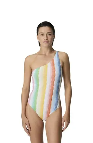 Missoni One-shoulder One-piece Swimsuit - Multicoloured