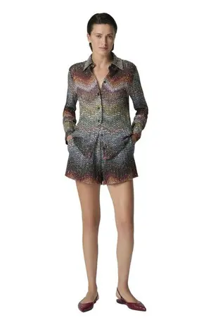 Missoni Sequined Viscose Lamé Blend Shorts - Multicoloured