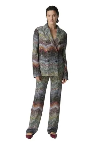 Missoni Viscose Lamé Sequined Straight-leg Trousers - Multicoloured