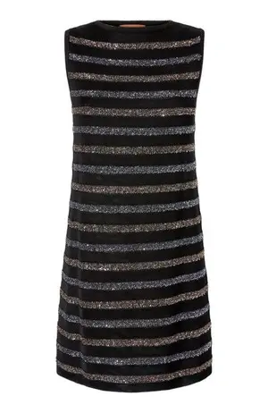 Missoni Sleeveless Striped Mini Dress With Sequins