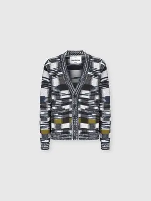 Missoni Cotton-blend Cardigan With Check Pattern