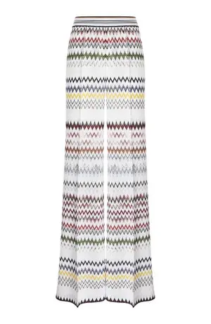 Missoni Zig Zag Knit Wide-leg Trousers - Multicoloured