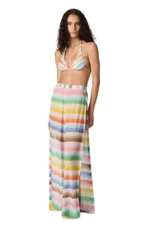 Missoni Beach Cover-up Pants With Dégradé Zigzag Pattern And Slits - Multicoloured