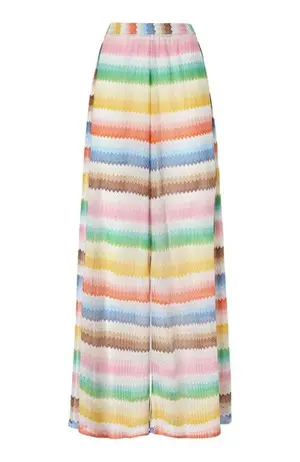 Missoni Beach Cover-up Pants With Dégradé Zigzag Pattern And Slits - Multicoloured