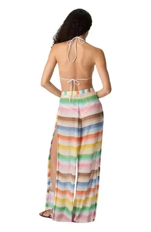 Missoni Beach Cover-up Pants With Dégradé Zigzag Pattern And Slits - Multicoloured