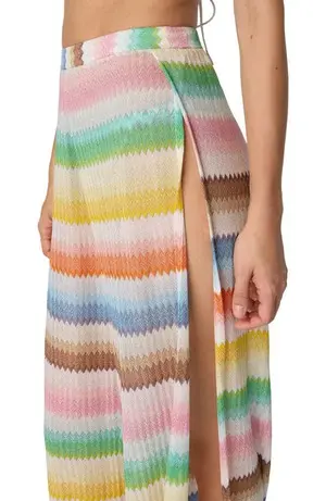 Missoni Beach Cover-up Pants With Dégradé Zigzag Pattern And Slits - Multicoloured