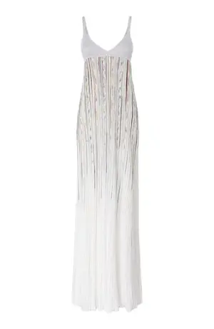 Missoni Sleeveless Maxi Dress In Space-dye Ribbed Knit
