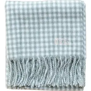 TBCO Lambswool Gingham Baby Blanket - Sage Nursery Gingham