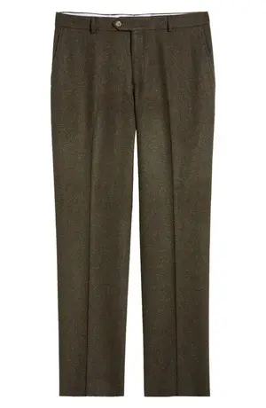 Berle Lambswool & Cashmere Donegal Tweed Dress Pants