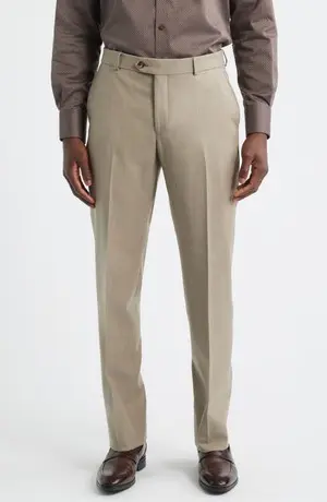 Berle Wool And Cashmere Flannel Dress Pants