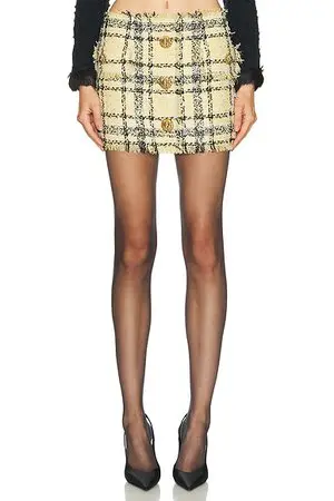 Balmain Glittered Tweed Mini Skirt