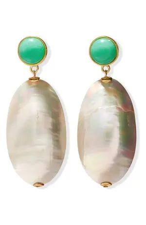 LIZZIE FORTUNATO Campana Drop Earrings - White