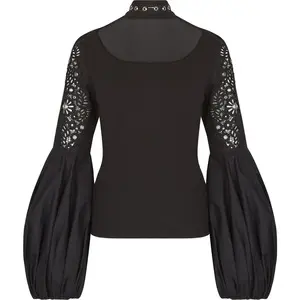 Anne Fontaine Lenna Jersey Cotton Pullover Top