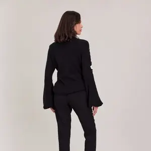 Anne Fontaine Legende Floral Applique Turtleneck Pullover