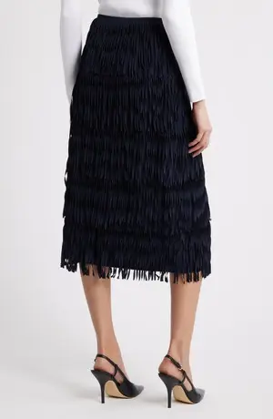 Elie Tahari Tilda Fringe A-line Skirt