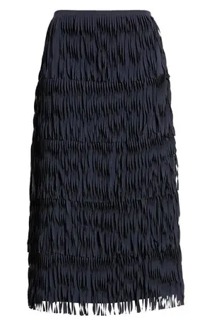 Elie Tahari Tilda Fringe A-line Skirt