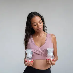 LOVE AND FIT Everyday Luxe 3.0 Nursing & Hands-free Pumping Bra - Blush