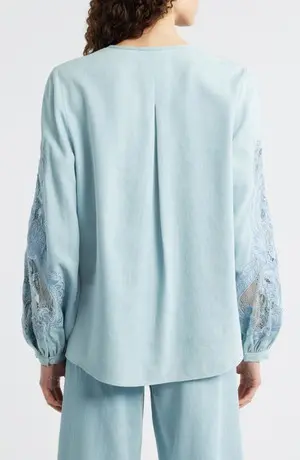 Kobi Halperin Lace Detailed Button-up Top