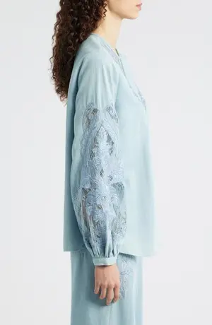 Kobi Halperin Lace Detailed Button-up Top