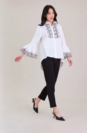 Anne Fontaine Doja Embroidered Shirt