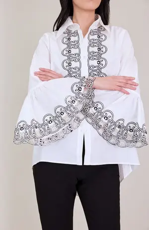 Anne Fontaine Doja Embroidered Shirt