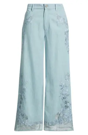 Kobi Halperin Adaline Embroidered Lace Jeans