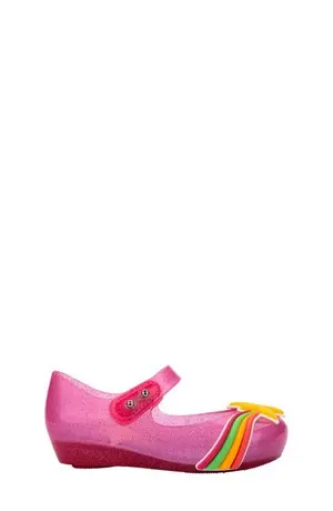 Melissa Ultragirl Colors Mary Jane Flat - Glitter Pink/yellow
