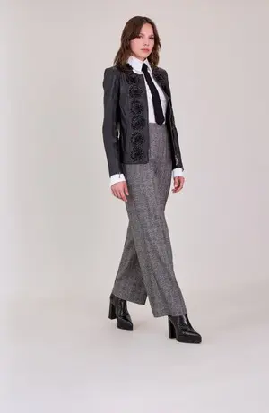 Anne Fontaine Trevise Plaid Trousers