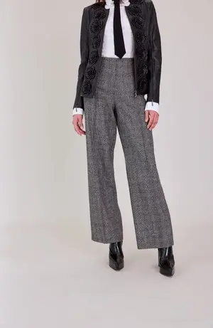 Anne Fontaine Trevise Plaid Trousers