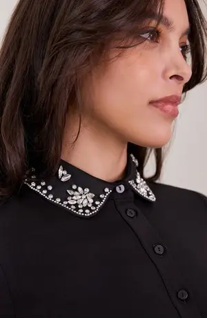 Anne Fontaine Gabriella Crystal-embellished Shirt