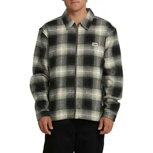 BILLABONG Boxy Fit Gradient Check Zip-up Shacket