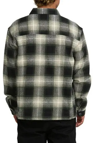 BILLABONG Boxy Fit Gradient Check Zip-up Shacket