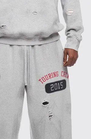 ROLLING LOUD Rl Touring Crew Distressed Sweatpants
