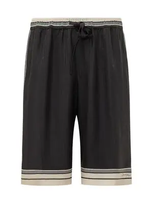 Dolce & Gabbana Relaxed Fit Silk Shorts - Black