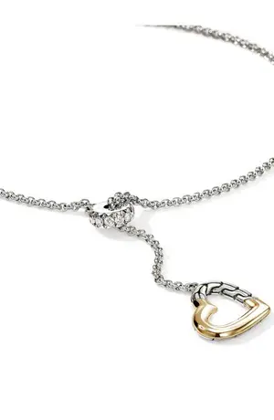 John Hardy Essentials Heart Lariat Necklace