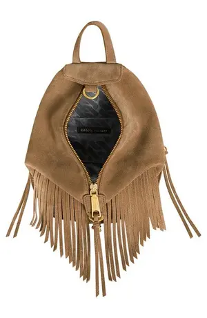 Rebecca Minkoff Mini Julian Fringe Suede Convertible Backpack