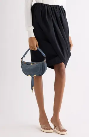 Chloé Mini Marcie Suede Camera Bag - Ashes Blue