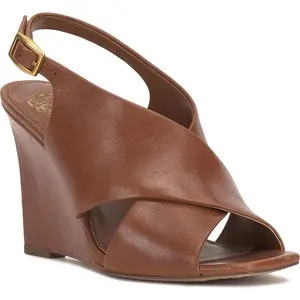 Vince Camuto Ameira Slingback Wedge Sandal - Brandy